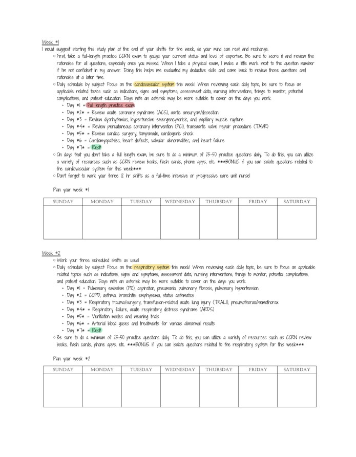 The Ultimate 8-Week CCRN Study Plan – The Study Nurse
