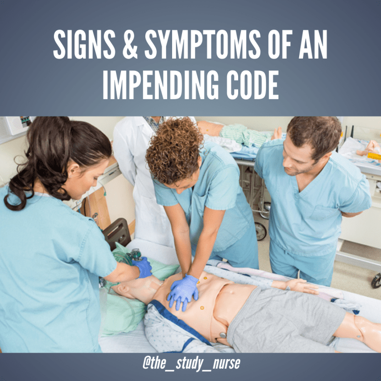 Signs & Symptoms of an Impending Code – The Study Nurse